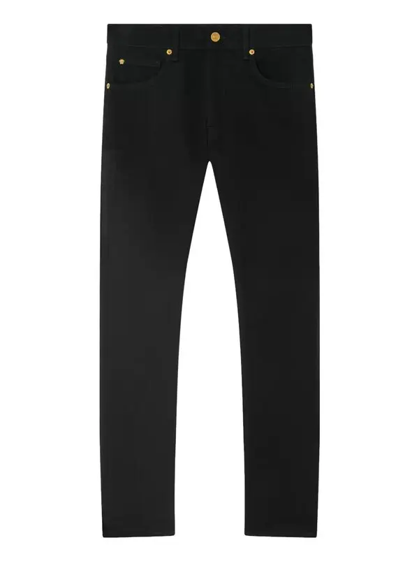 Versace Medusa Embroidery Jeans - Black