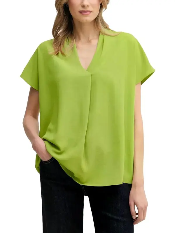 Joseph Ribkoff V-neck Short-sleeve Blouse - Green
