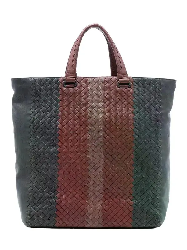 Bottega Veneta Nappa Intrecciato Convertible Tote Satchel - Grey