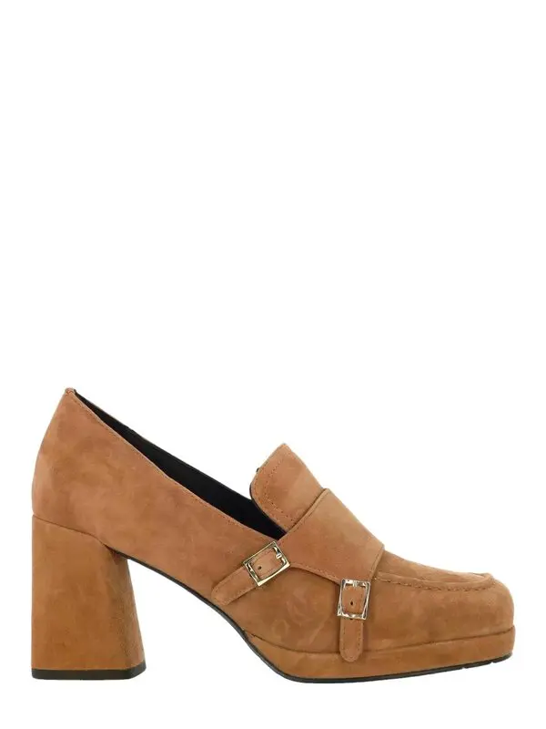 BRUNO PREMI Buckle Platform Pumps - Brown