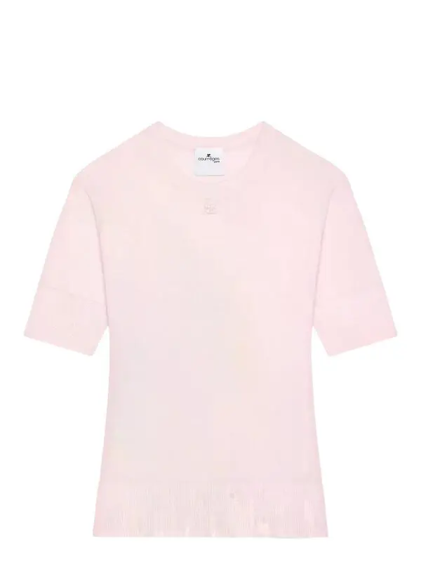 COURREGES Merino Short-sleeves T-shirt - Pink