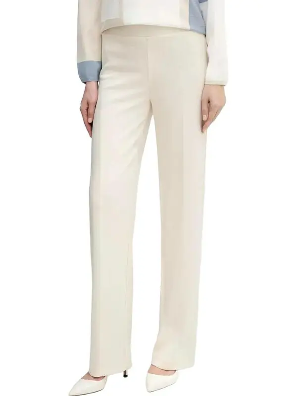 Joseph Ribkoff Elasticated-waist Straight Trousers - Neutrals