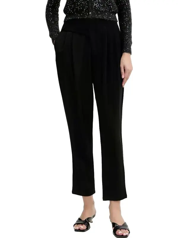 FRACOMINA Buttoned Pleated Trousers - Black
