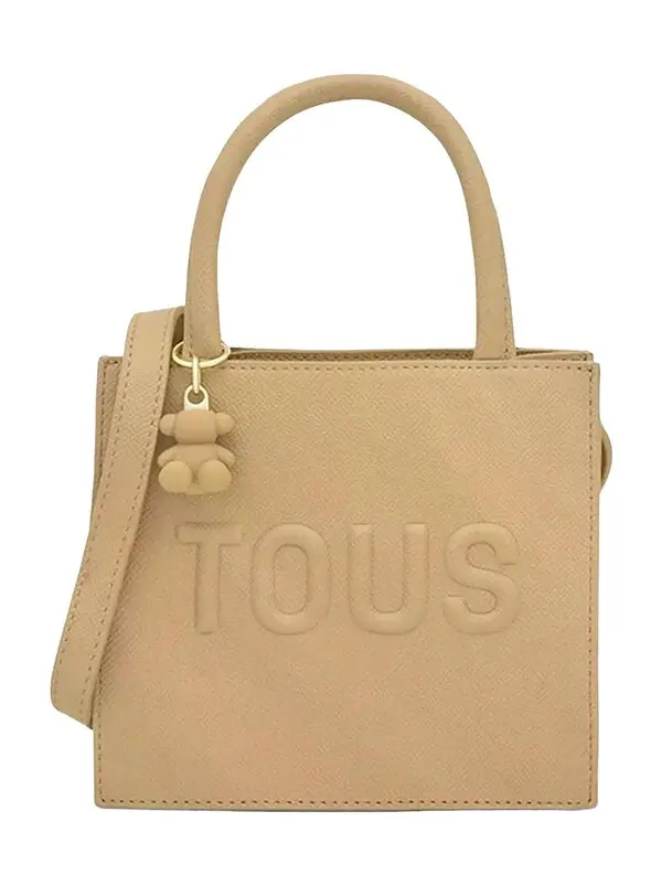 TOUS Embossed Logo Tote - Neutrals