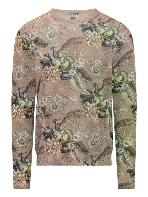 Etro Pegaso Floral Sweater - Pink