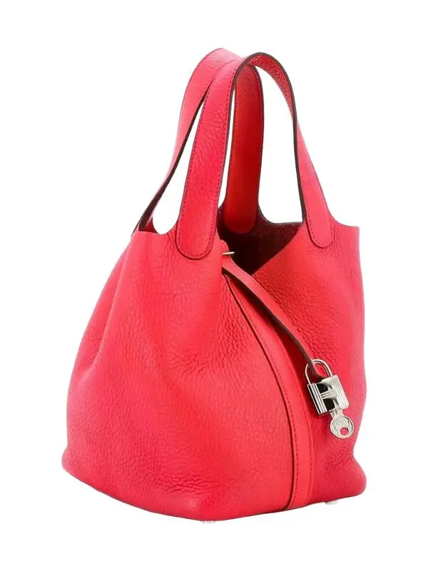 Hermès Casaque Picotin Lock Bag Clemence Pm - Pink