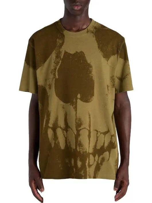 Alexander McQueen Exploded Skull Graphic T-shirt - Olive/olive