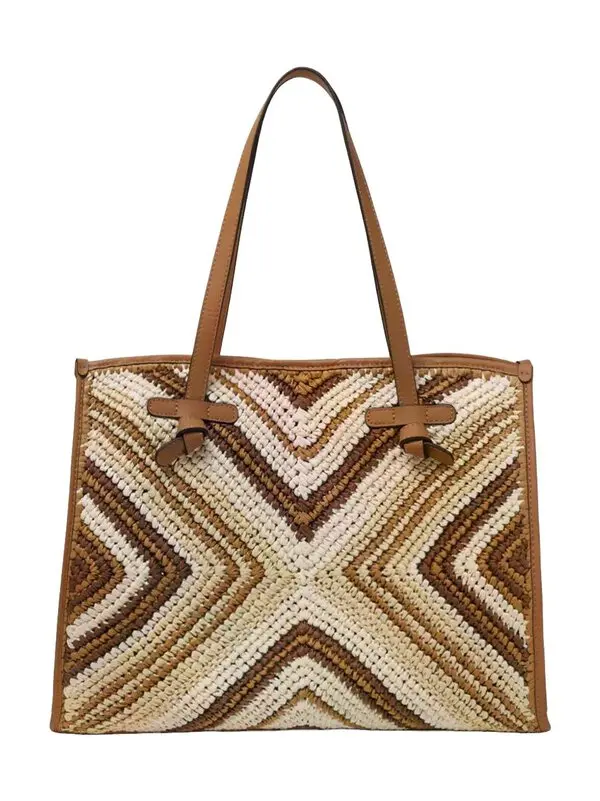 MARCELLA CLUB Woven Tote Bag - Neutrals