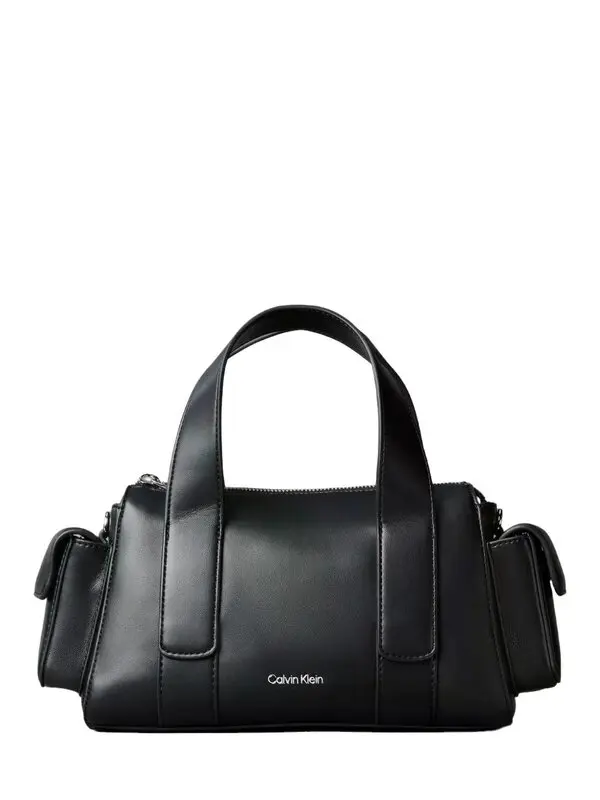 Calvin Klein Leather Tote Bag - Black