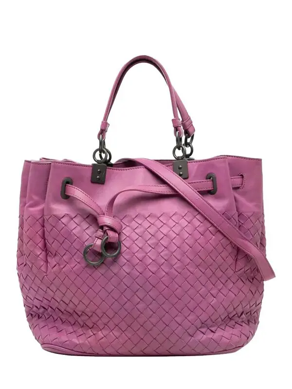 Bottega Veneta Nappa Intrecciato Bucket Bag - Pink