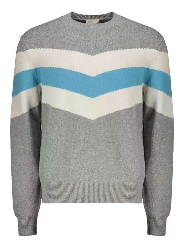 Herno Zigzag-stripe Sweater - Grey