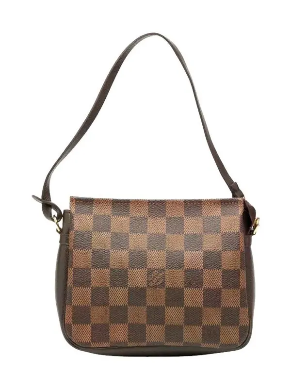 LOUIS VUITTON 2001 Damier Ebene Trousse Pochette Handbag - Brown