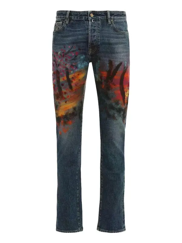 MOORER Pavel Five-pocket Jeans - Blue