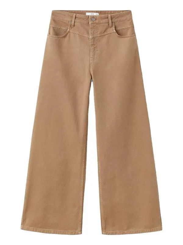 Mango Wide Leg Jeans - Caramel