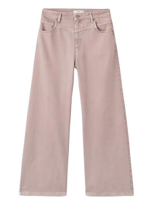 Mango Wide Leg Jeans - Pale Pink