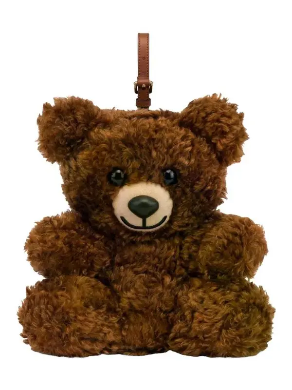 Moschino Teddy Zip Handbag - Brown