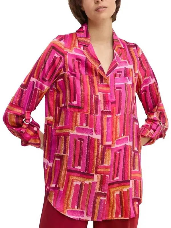 Joseph Ribkoff Geometric-print Top - Pink