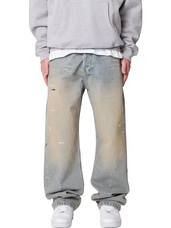 Mnml Ultra Baggy Painter Jeans - Light Sand Washed Blue