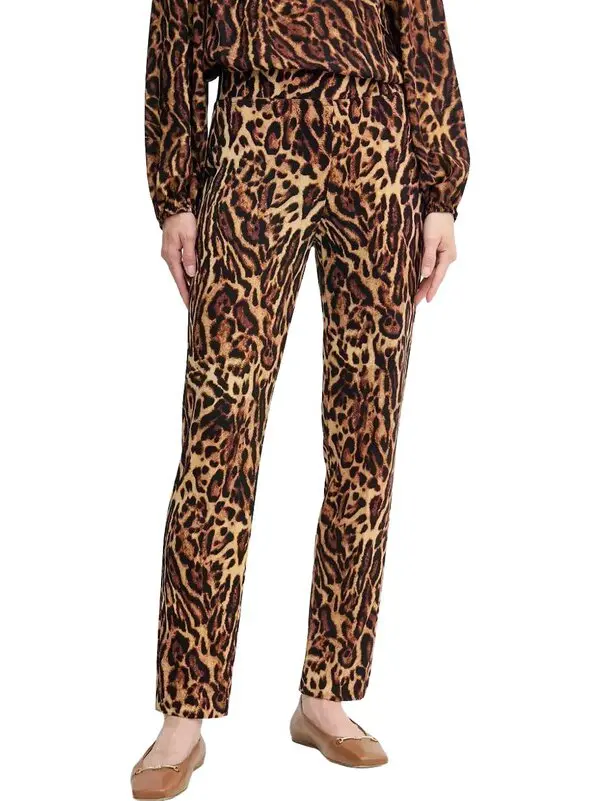Joseph Ribkoff Animal Print Trousers - Brown