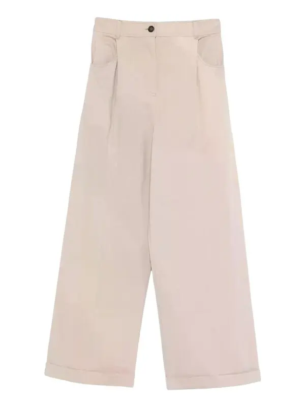 Brunello Cucinelli Cuffed-hem Trousers - Neutrals
