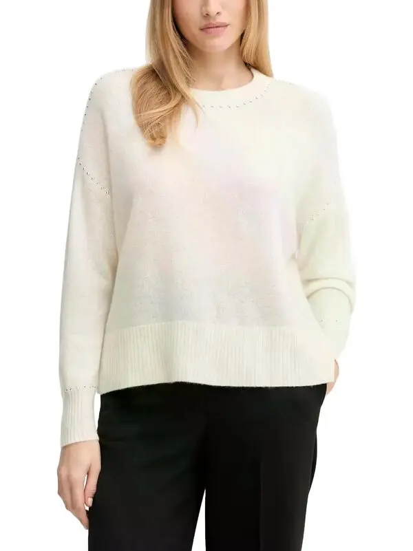 Joseph Ribkoff Embellished Split Hem Sweater - Neutrals