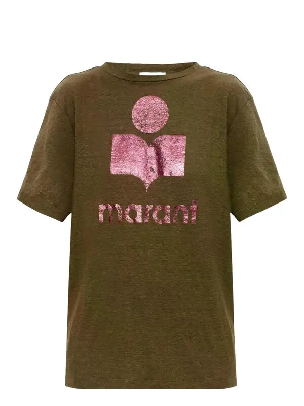 MARANT ETOILE Zewel Logo-print T-shirt - Green
