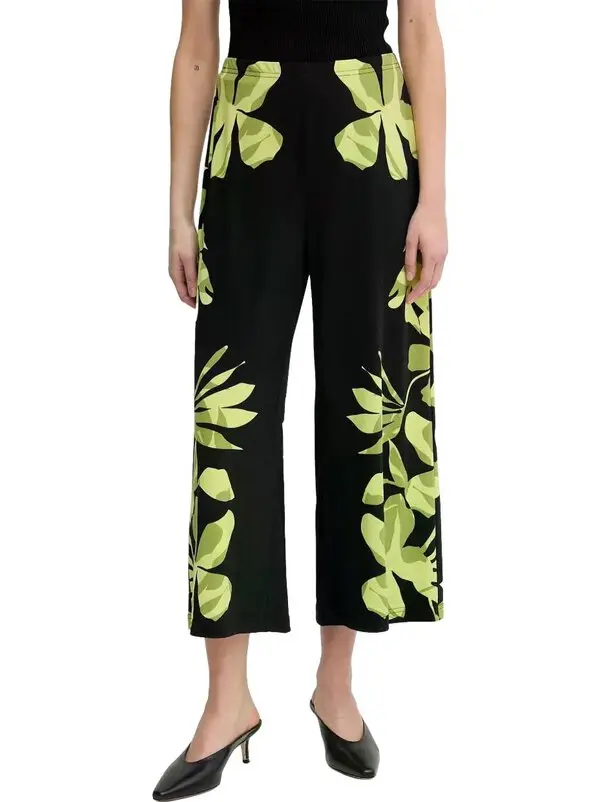 Joseph Ribkoff Floral Print Trousers - Black