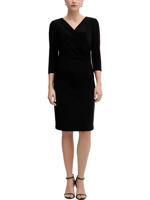 Joseph Ribkoff V-neck Midi Dress - Black