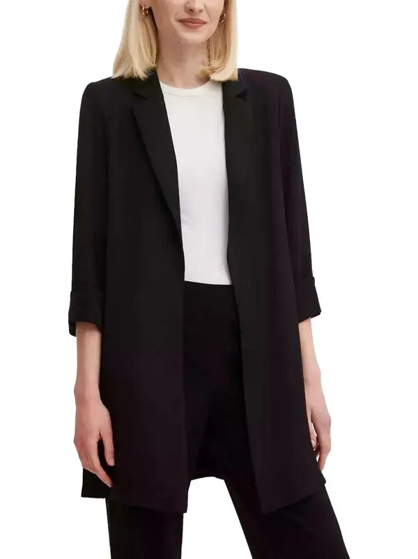 Joseph Ribkoff Cuffed Sleeve Blazer - Black