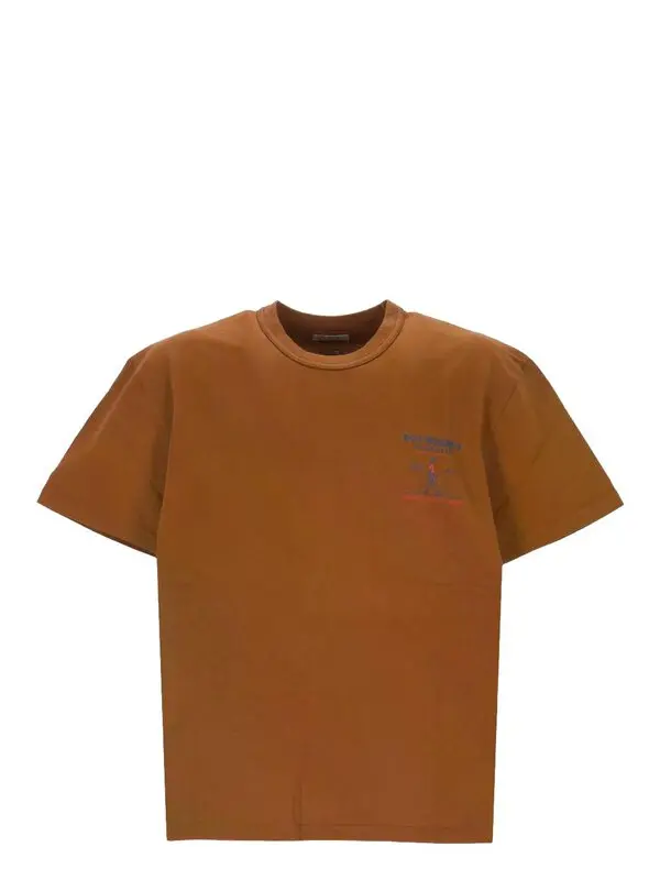 ROY ROGER'S Graphic Cotton T-shirt - Brown