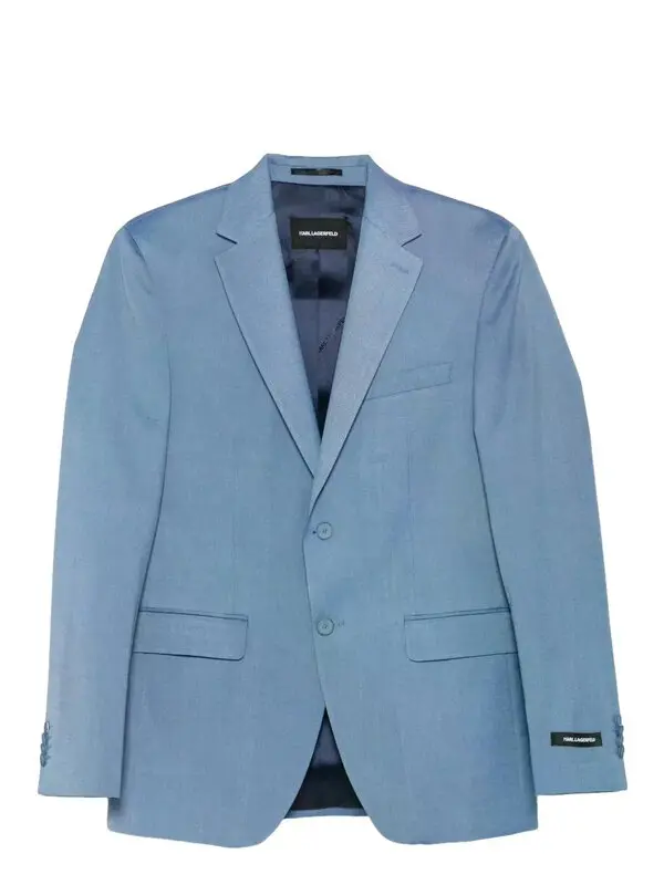 Karl Lagerfeld Mélange-effect Blazer - Blue