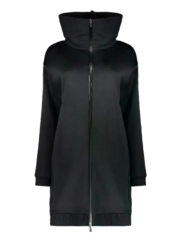 Herno High-collar Zip Coat - Black