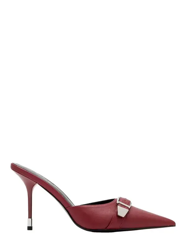 Femme La Venetia Pointed-toe Mules - Red
