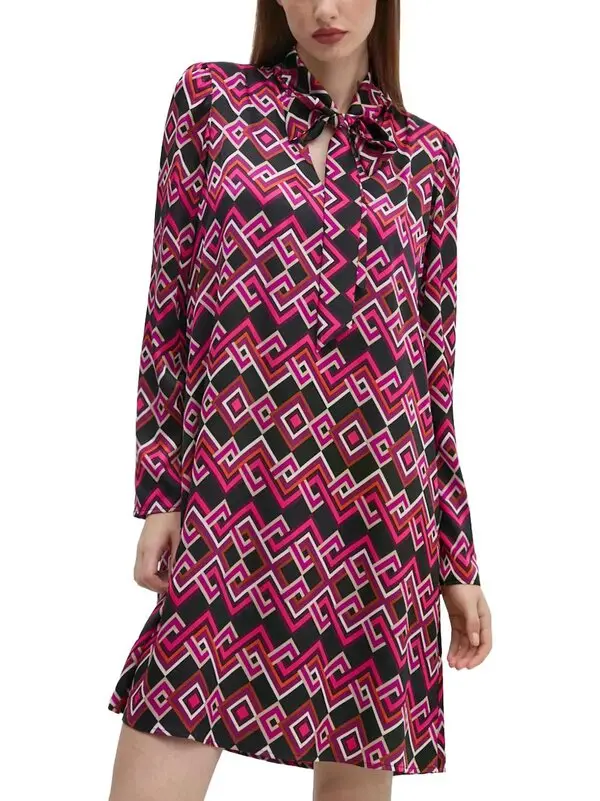 Joseph Ribkoff Geometric-pattern Mini Dress - Black