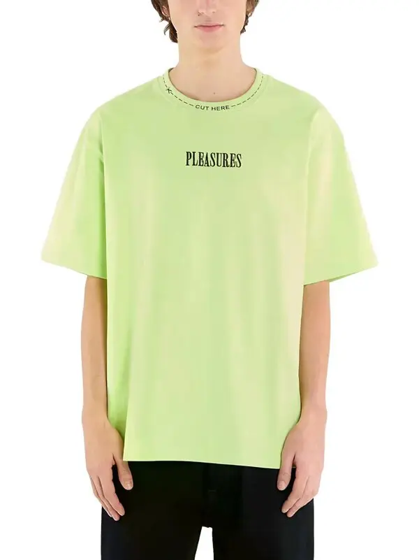 PLEASURES Text Detail T-shirt - Green