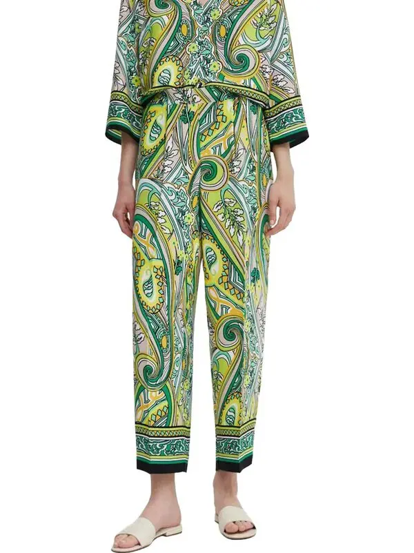 Joseph Ribkoff Paisley-print Trousers - Green