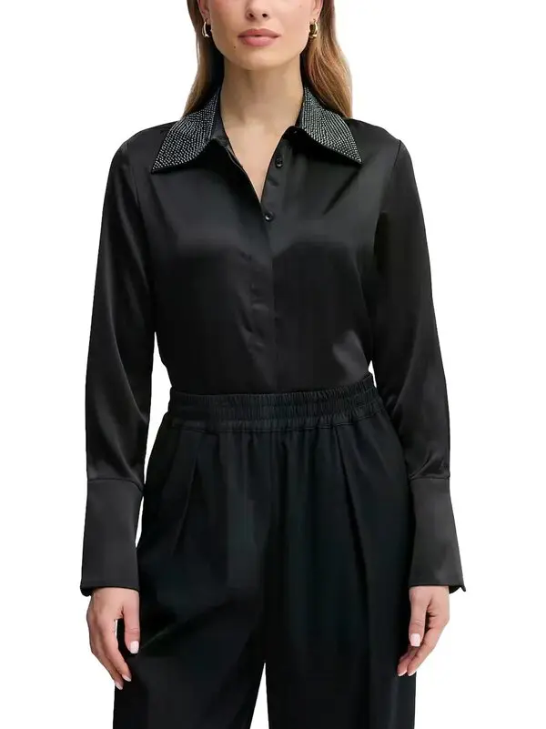 Joseph Ribkoff Collar Embellishment Shirt - Black