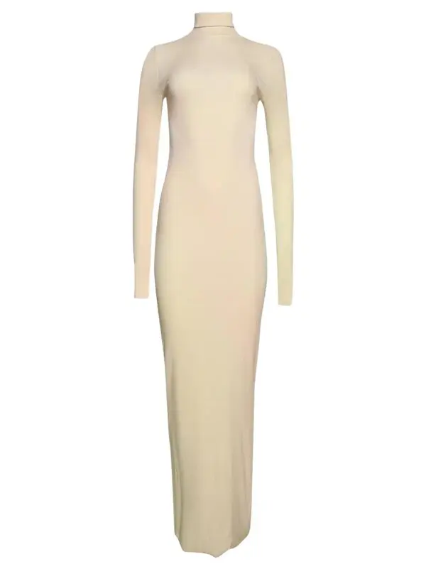 Eterne Long-sleeve Turtleneck Maxi Dress - Neutrals