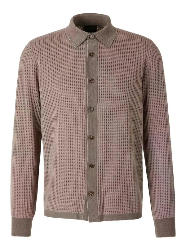 Brioni Buttoned Wool Cardigan - Neutrals