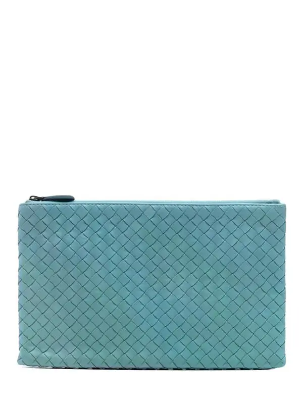 Bottega Veneta Nappa Intrecciato Clutch Bag - Blue
