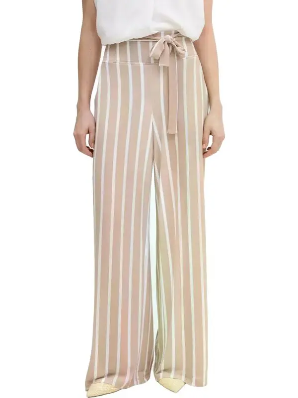 Joseph Ribkoff Striped Wide-leg Trousers - Neutrals