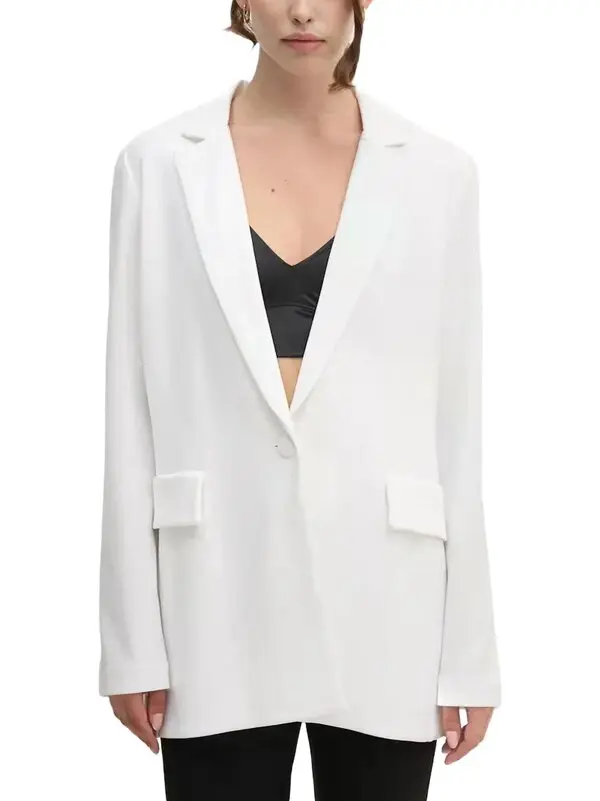 Joseph Ribkoff Single-breasted Pocket Jacket - White