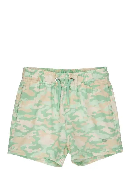 RUGGEDBUTTS Stretch Swim Trunks With Upf 50+ Sun Protection - Sage Trail Camo