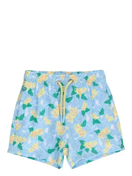 RUGGEDBUTTS Stretch Swim Trunks - Blooming Basket