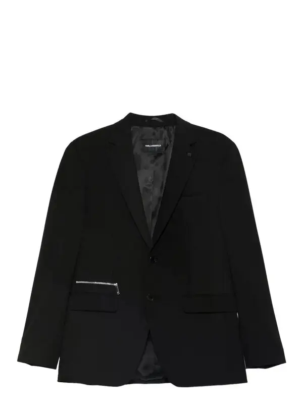 Karl Lagerfeld Single-breasted Blazer - Black