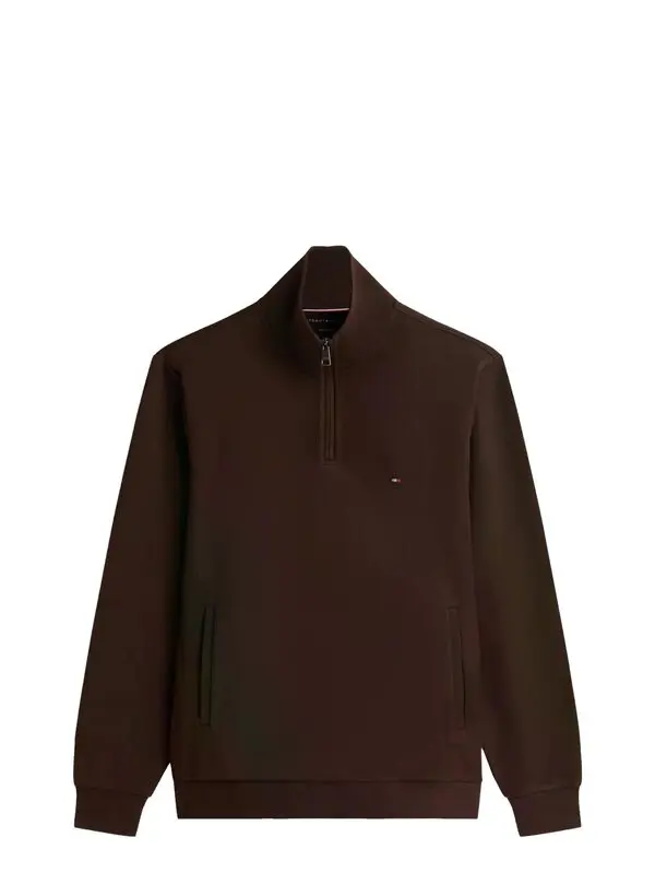 Tommy Hilfiger Zip-up High-neck Sweater - Brown