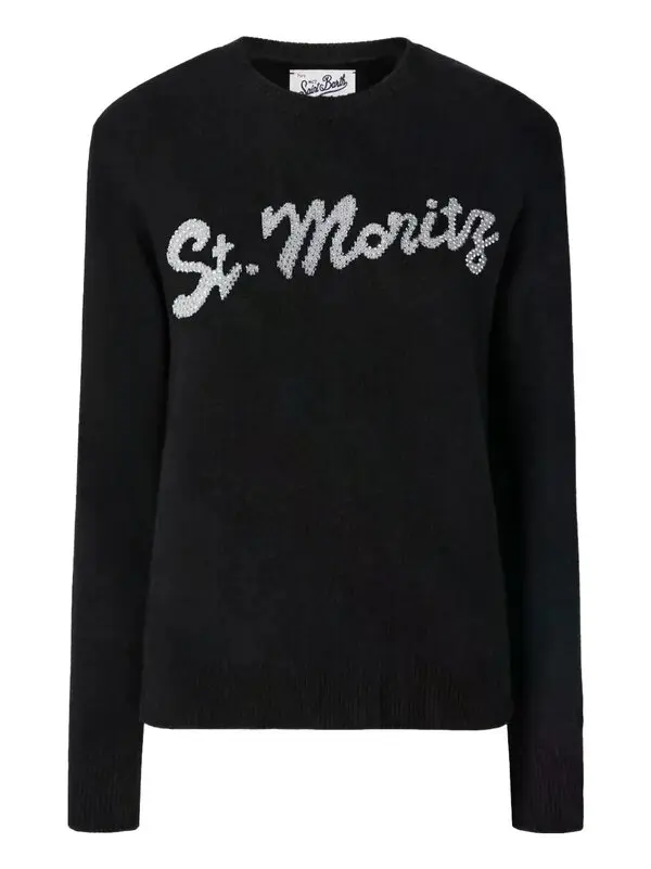MC2 SAINT BARTH Crew-neck Long-sleeve Sweater - Black