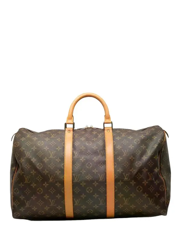 LOUIS VUITTON 1995 Monogram Keepall 50 Travel Bag - Brown