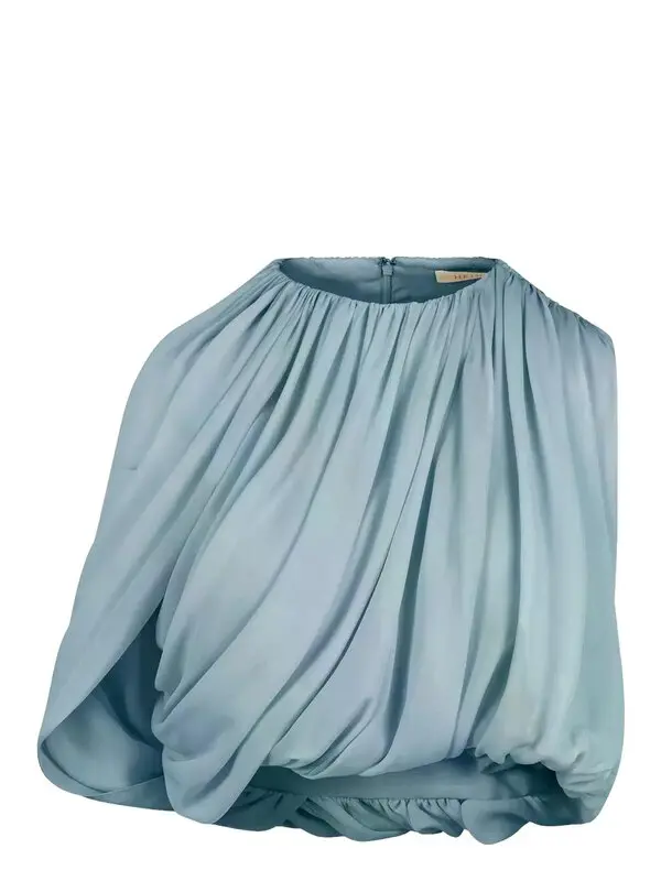 HEIRLOME Marie Draped Blouse - Blue