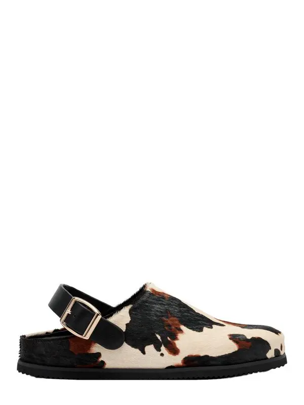MARC NOLAN Ms. Solana Cow Print Clogs - Cowprint